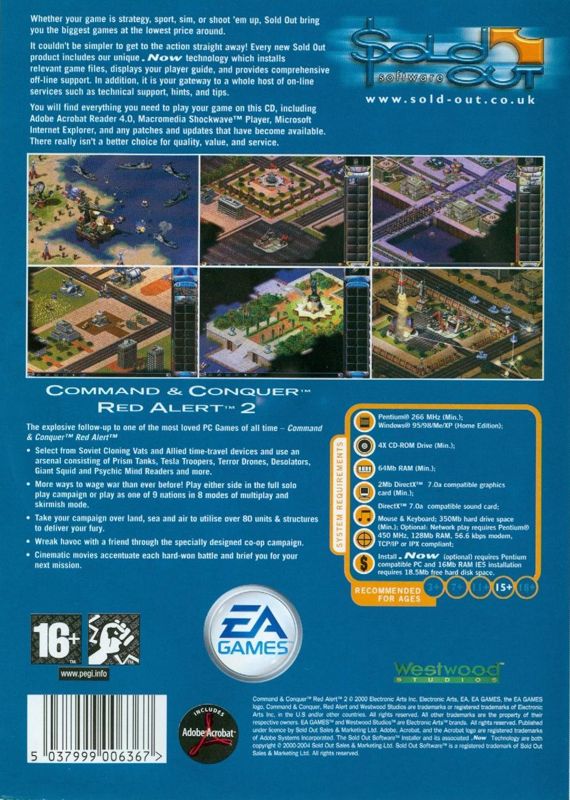 Command & Conquer: Red Alert 2 cover or packaging material - MobyGames