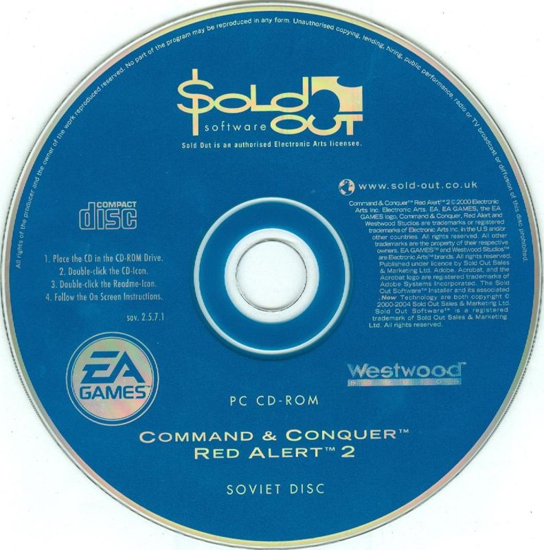 Command & Conquer: Red Alert 2 cover or packaging material - MobyGames
