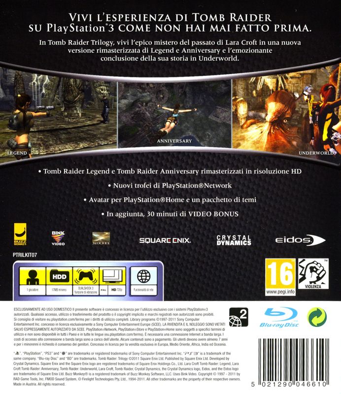 The Tomb Raider Trilogy cover or packaging material - MobyGames