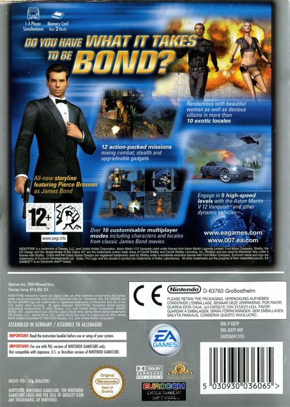 007: Nightfire cover or packaging material - MobyGames