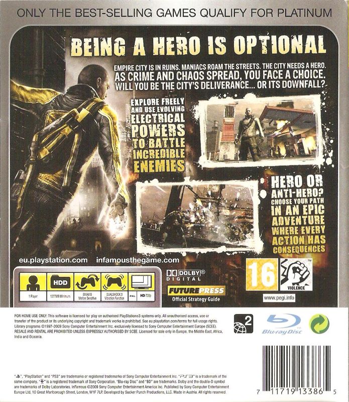 inFAMOUS cover or packaging material - MobyGames