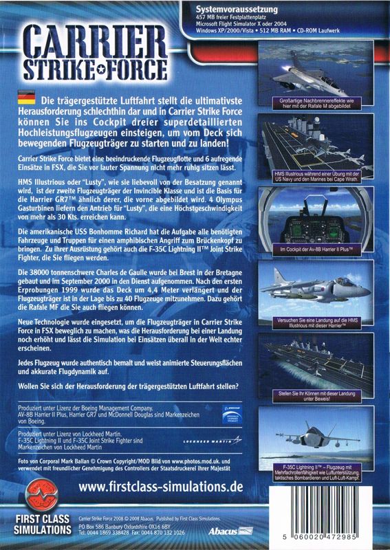 Carrier Strike Force cover or packaging material - MobyGames