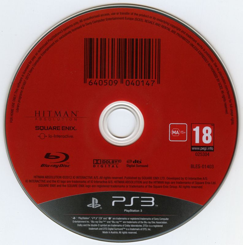 Hitman: Absolution (Professional Edition) cover or packaging material ...