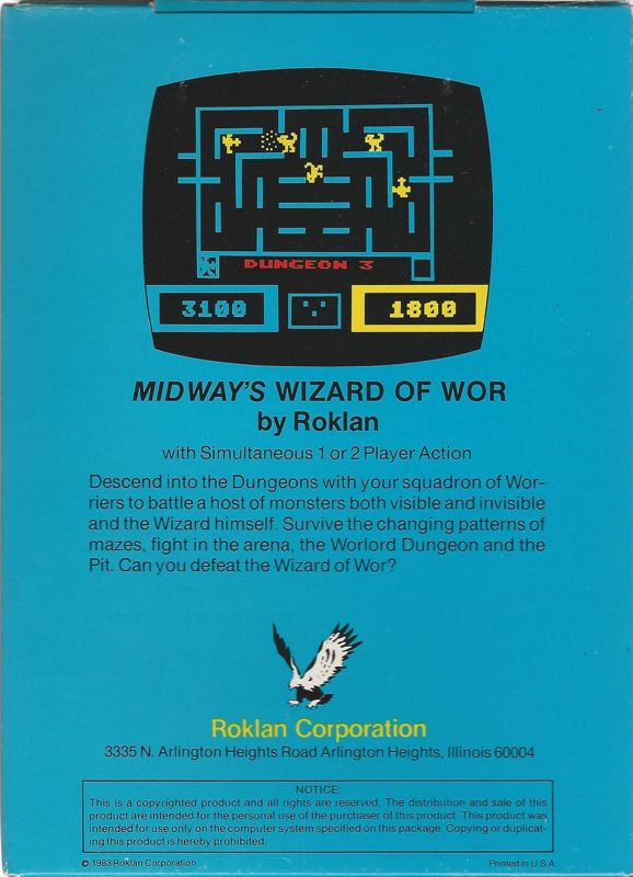 Wizard of Wor cover or packaging material - MobyGames