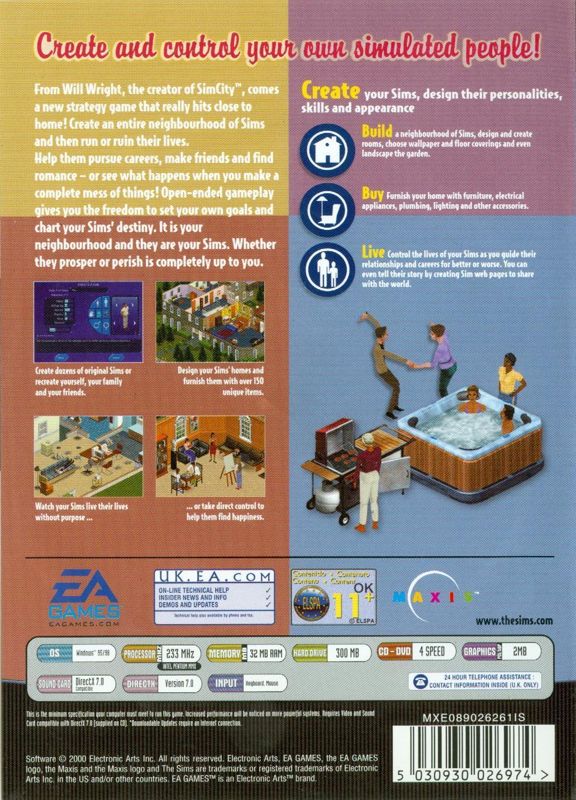 The Sims cover or packaging material - MobyGames
