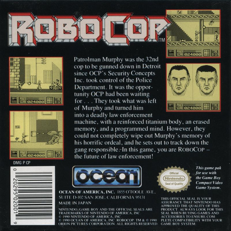 RoboCop cover or packaging material - MobyGames