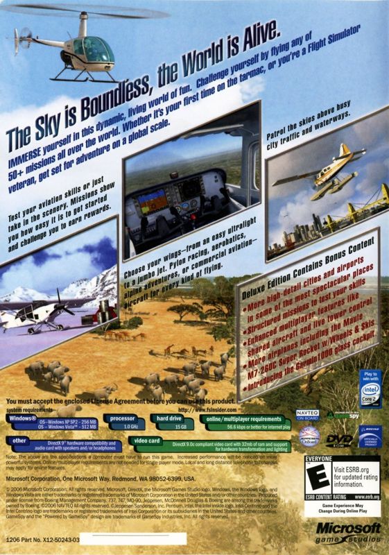 Microsoft Flight Simulator X (Deluxe Edition) cover or packaging ...