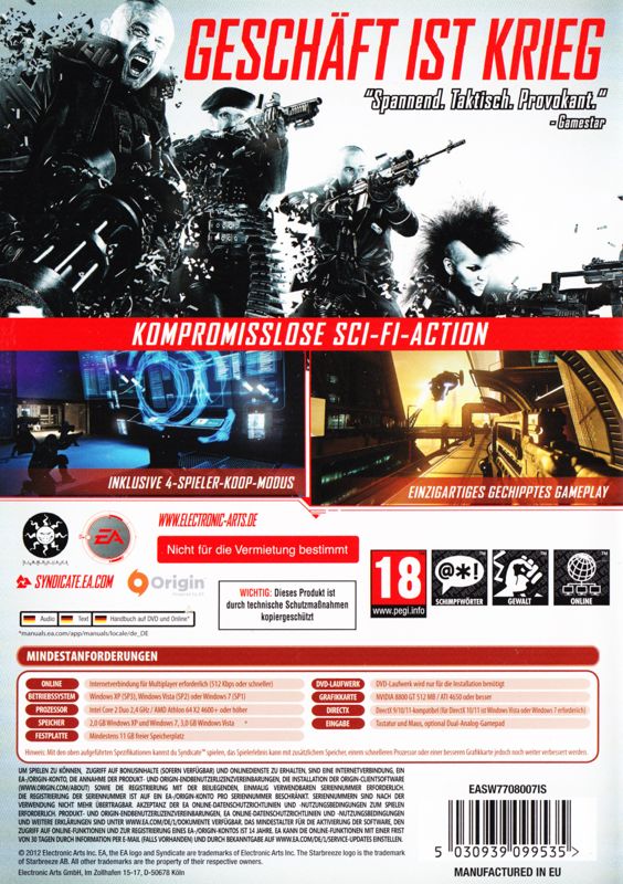 Syndicate cover or packaging material - MobyGames