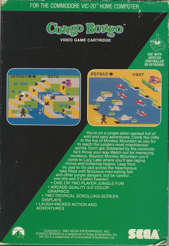 Congo Bongo cover or packaging material - MobyGames