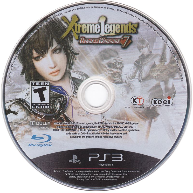 Dynasty Warriors 7: Xtreme Legends cover or packaging material - MobyGames