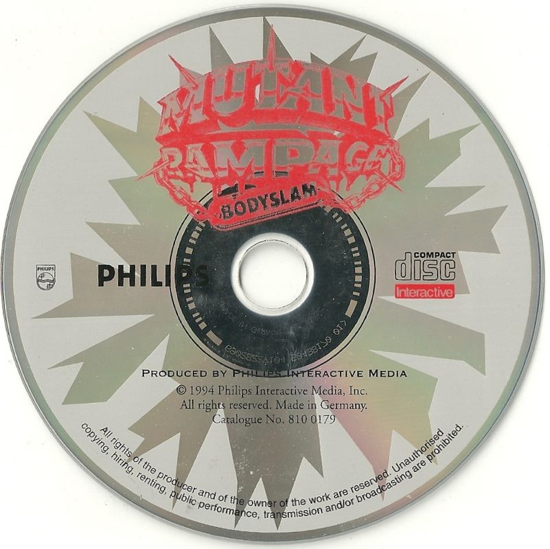 Mutant Rampage: Bodyslam cover or packaging material - MobyGames