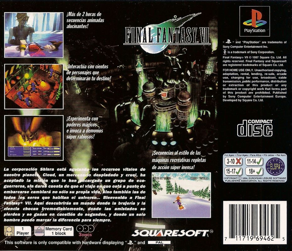 Final Fantasy VII cover or packaging material - MobyGames