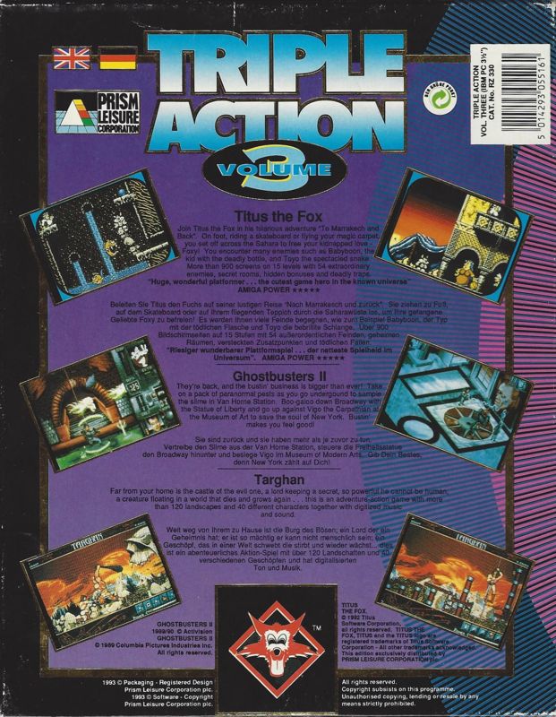 Triple Action: Volume 3 cover or packaging material - MobyGames