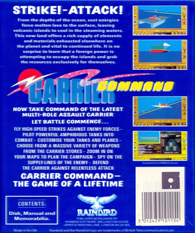 Carrier Command cover or packaging material - MobyGames