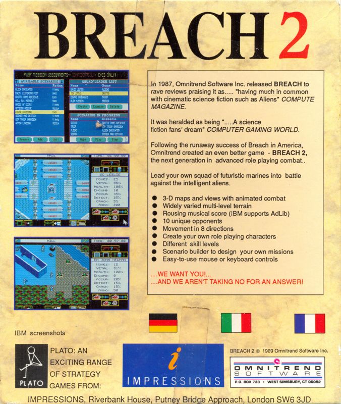 Breach 2 cover or packaging material - MobyGames