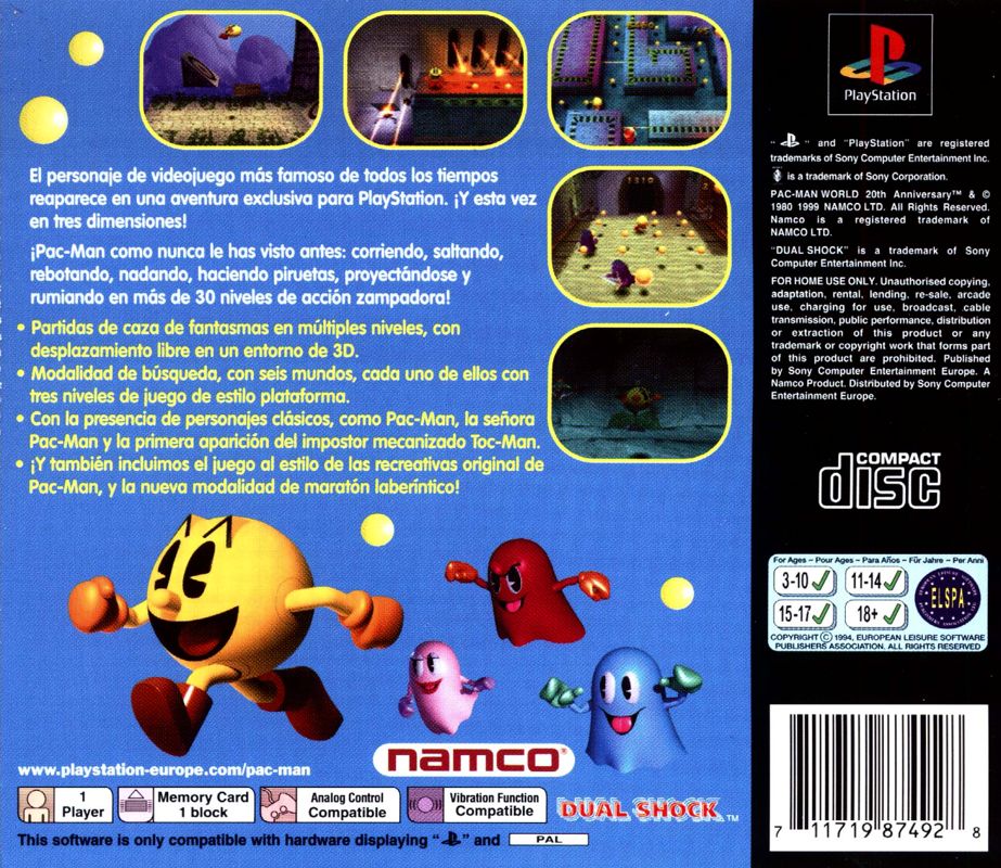 Pac-Man World 20th Anniversary cover or packaging material - MobyGames