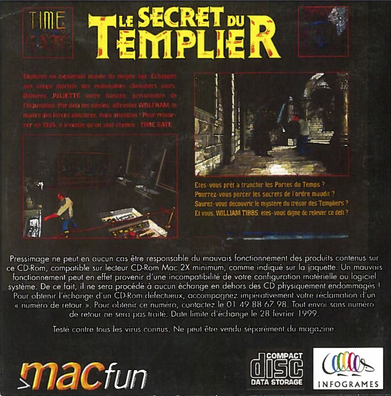 Time Gate: Knight's Chase cover or packaging material - MobyGames