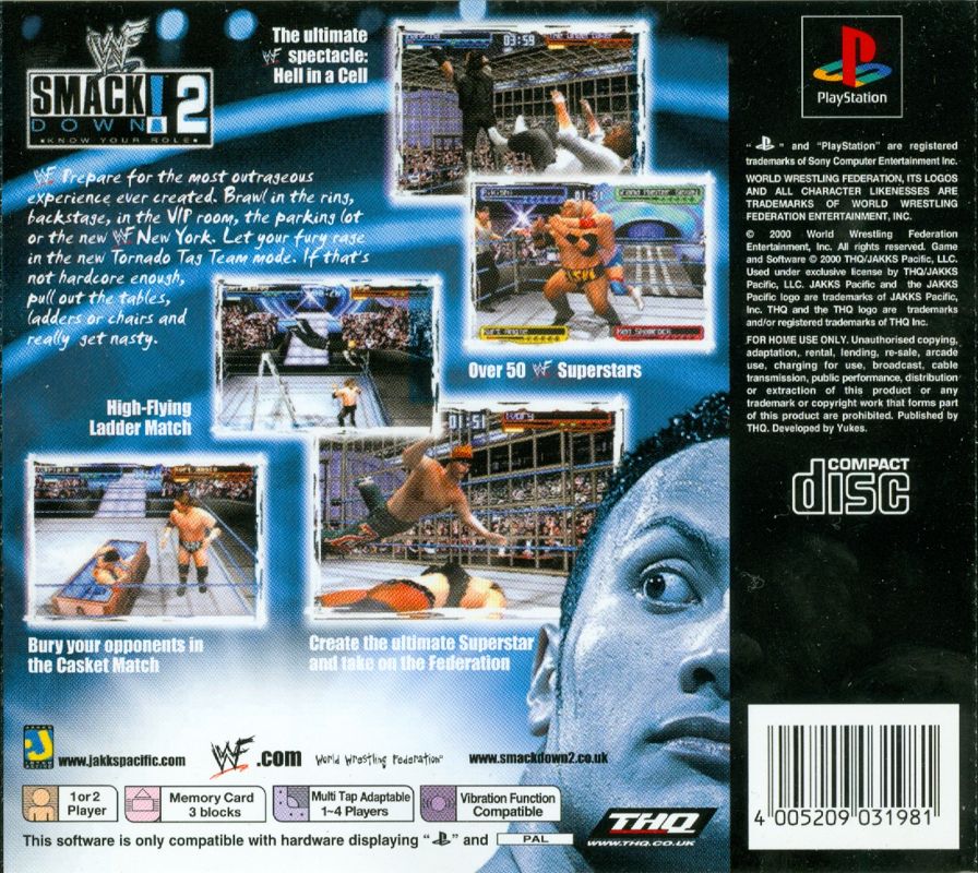 WWF Smackdown! 2: Know Your Role cover or packaging material - MobyGames