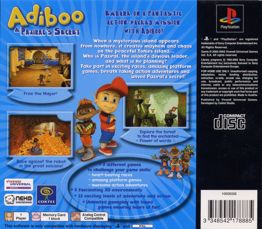 Adiboo & Paziral's Secret cover or packaging material - MobyGames