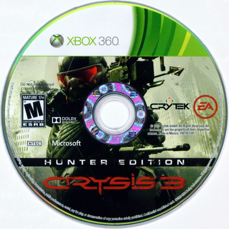 Crysis 3 (Hunter Edition) cover or packaging material - MobyGames