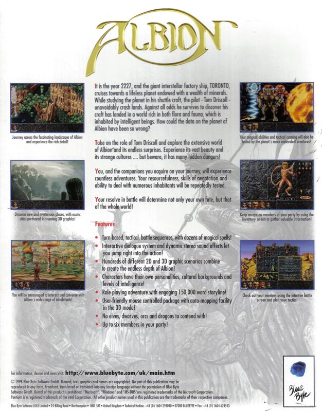 Albion cover or packaging material - MobyGames