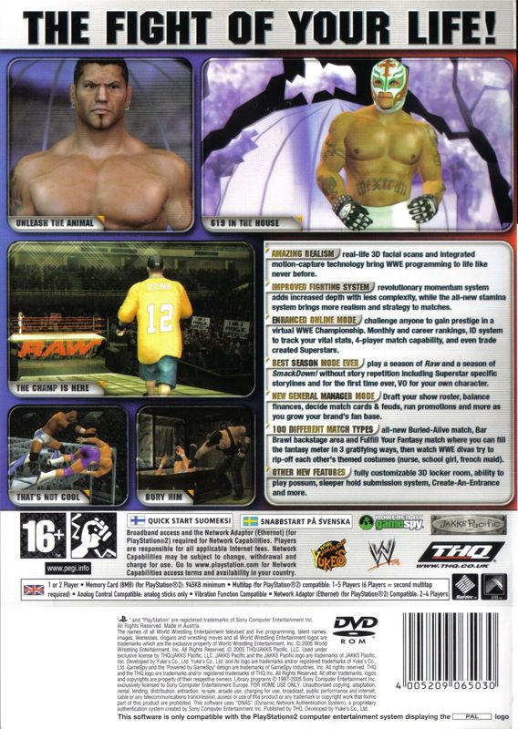 WWE Smackdown vs. Raw 2006 cover or packaging material - MobyGames