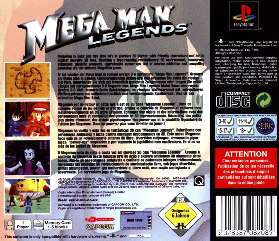 Mega Man Legends cover or packaging material - MobyGames