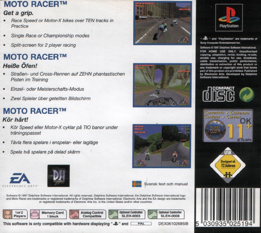 Moto Racer cover or packaging material - MobyGames