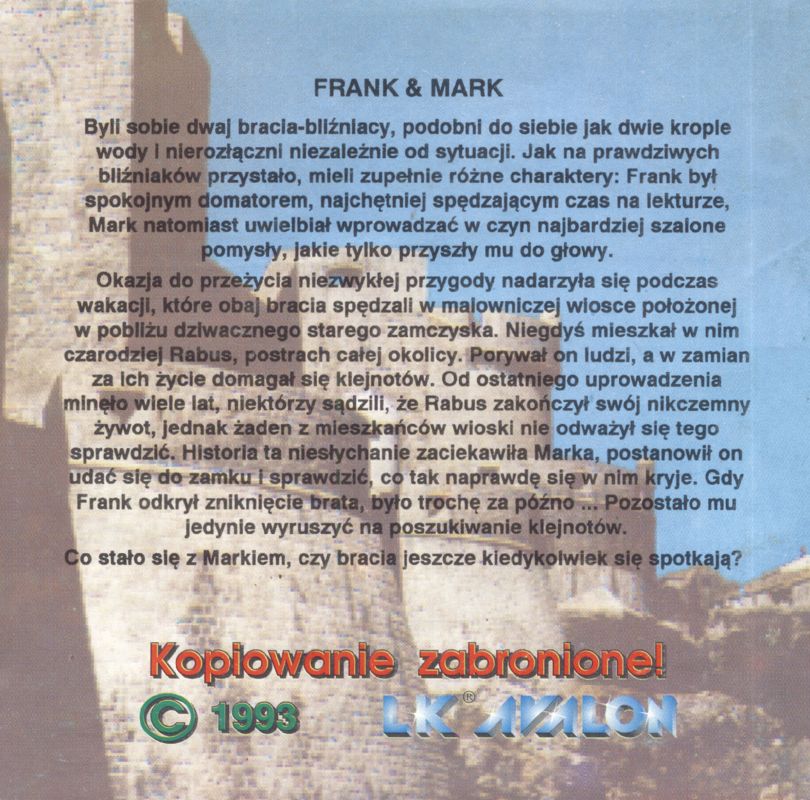Frank & Mark cover or packaging material - MobyGames