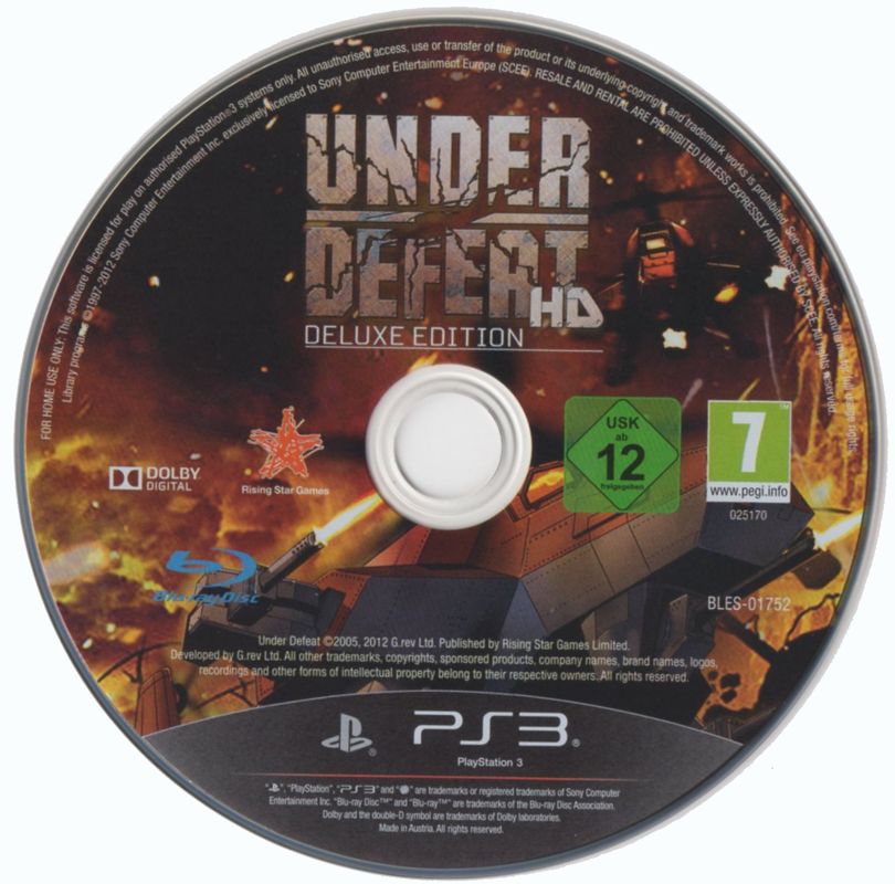 Under Defeat HD: Deluxe Edition cover or packaging material - MobyGames