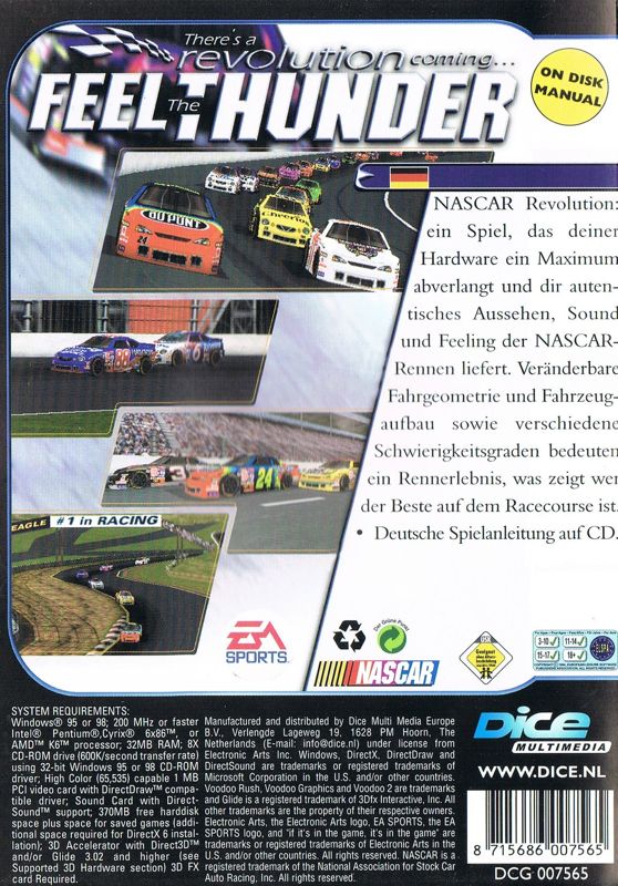 NASCAR: Revolution cover or packaging material - MobyGames