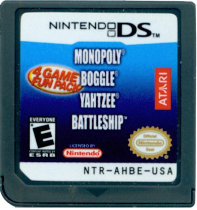 4 Game Fun Pack: Monopoly / Boggle / Yahtzee / Battleship cover or ...