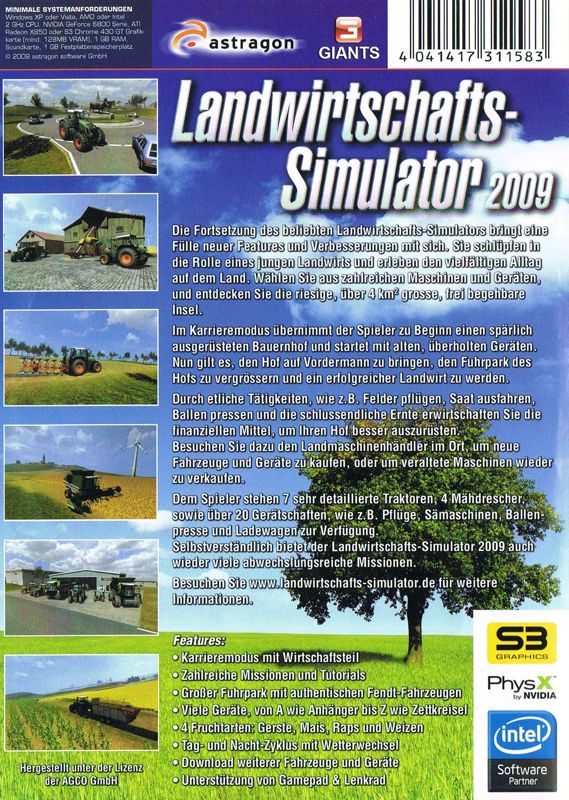 Farming Simulator 2009 cover or packaging material - MobyGames