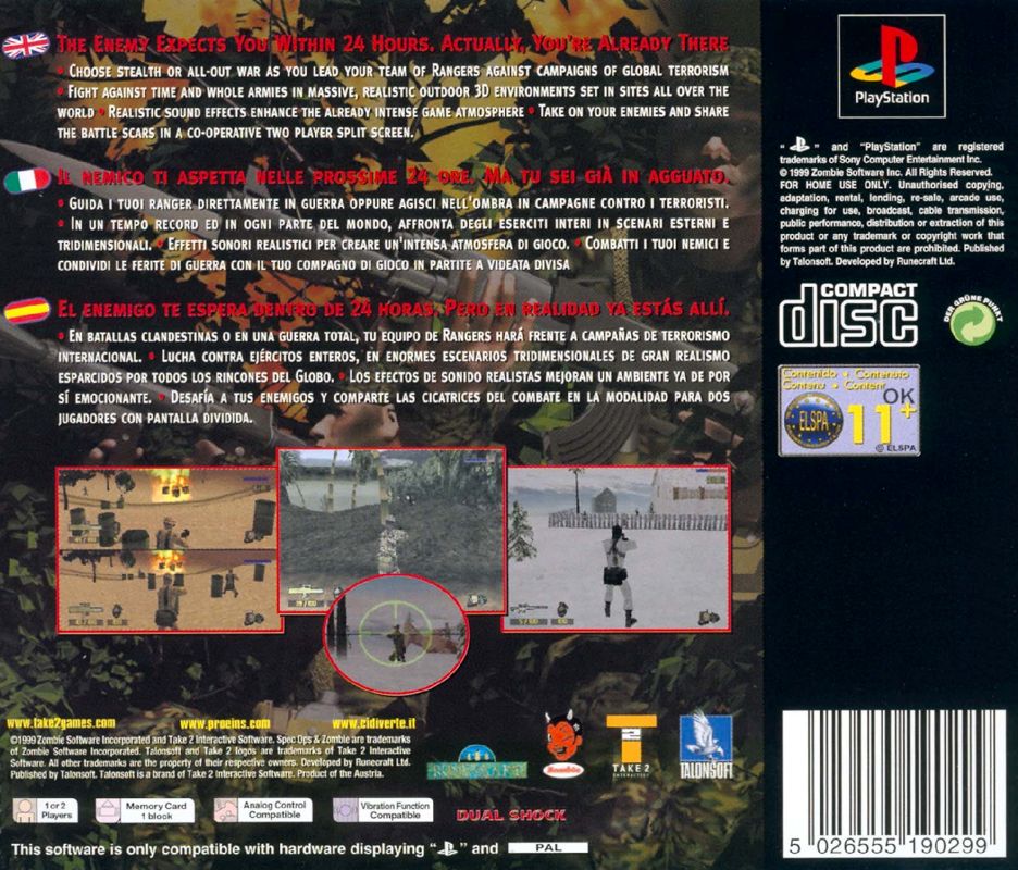 Spec Ops: Stealth Patrol cover or packaging material - MobyGames