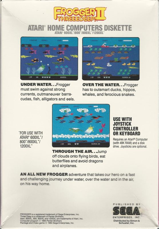 Frogger II: ThreeeDeep! cover or packaging material - MobyGames