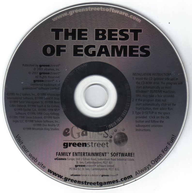 The Best of eGames cover or packaging material - MobyGames