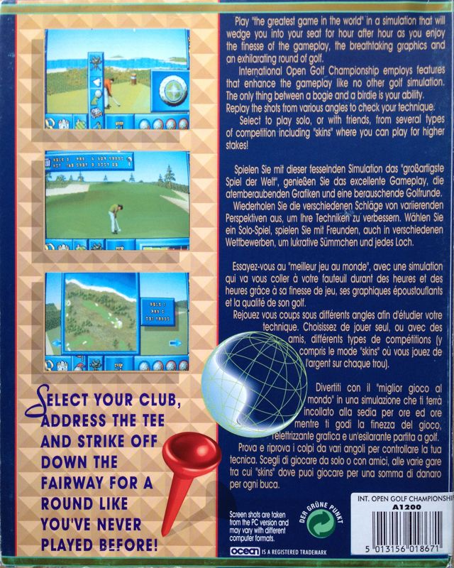 International Open Golf Championship cover or packaging material ...