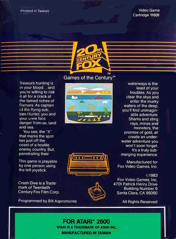 Crash Dive cover or packaging material - MobyGames