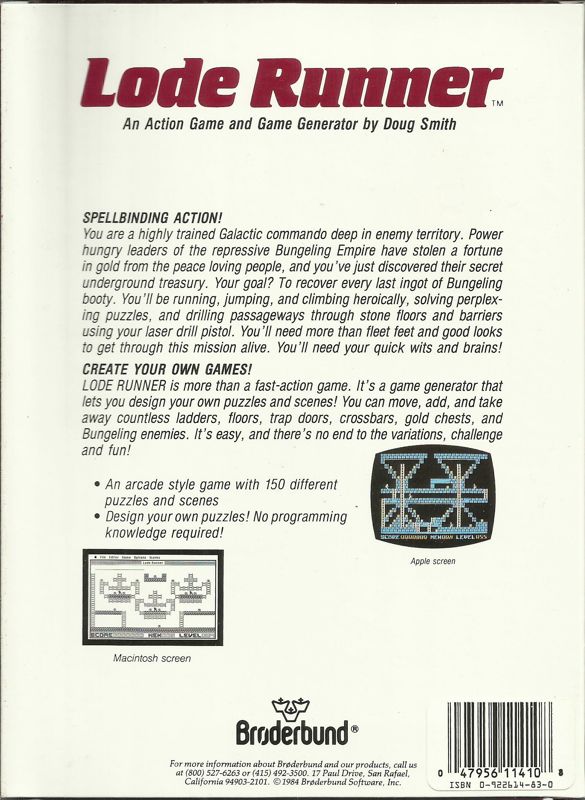 Lode Runner cover or packaging material - MobyGames