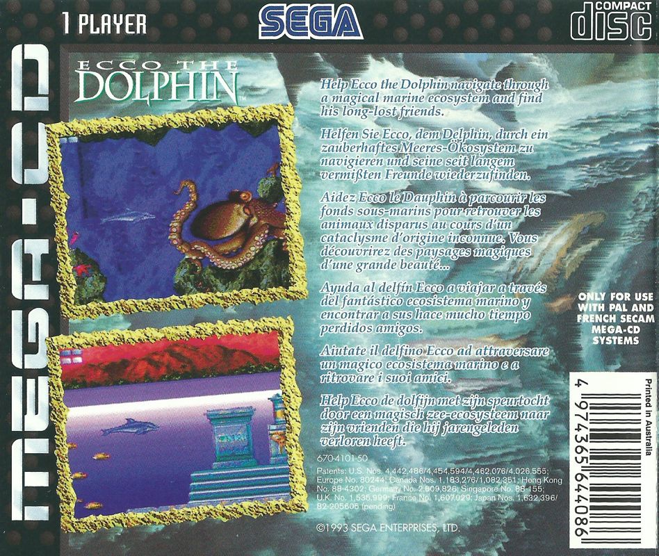 Ecco the Dolphin cover or packaging material - MobyGames