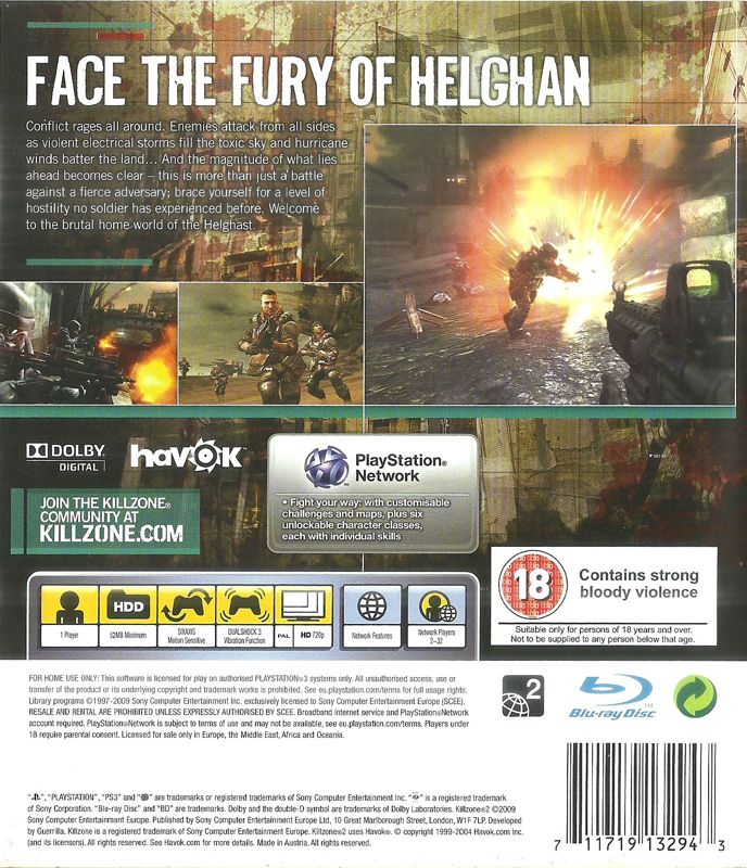 Killzone 2 cover or packaging material - MobyGames