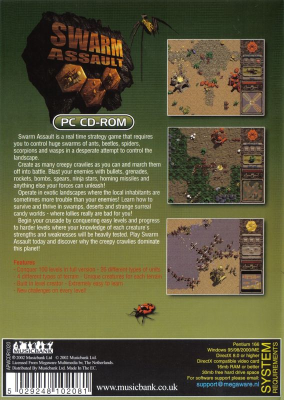 Swarm Assault cover or packaging material - MobyGames