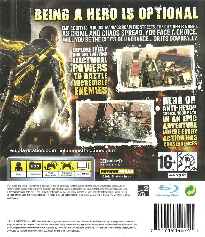 inFAMOUS cover or packaging material - MobyGames