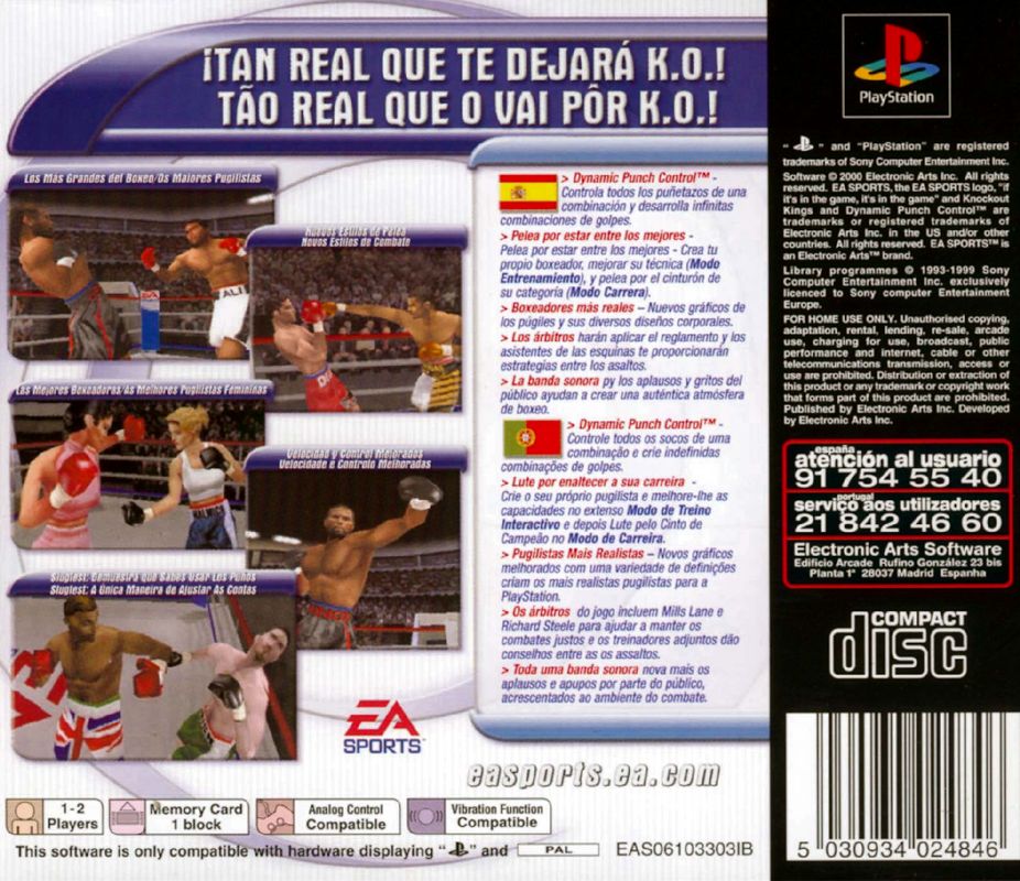 Knockout Kings 2001 cover or packaging material - MobyGames