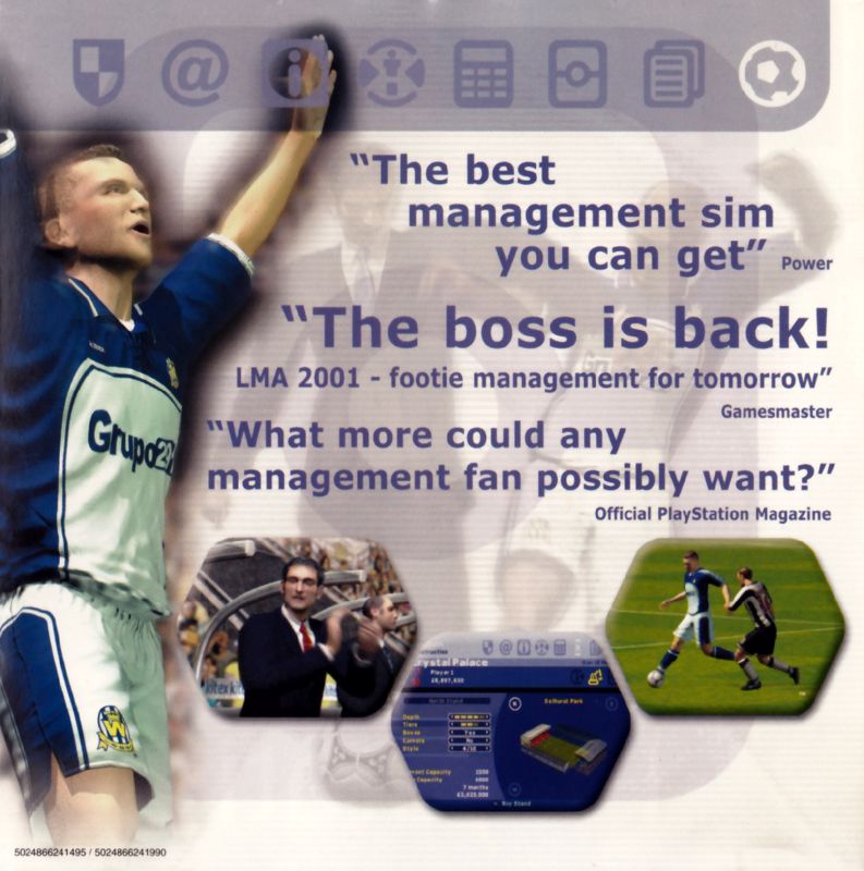 LMA Manager 2001 cover or packaging material - MobyGames