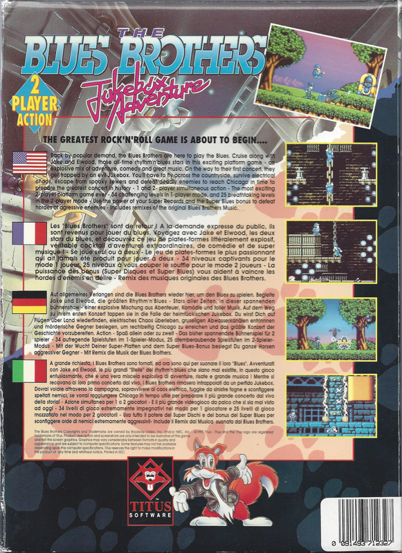 The Blues Brothers: Jukebox Adventure cover or packaging material - MobyGames