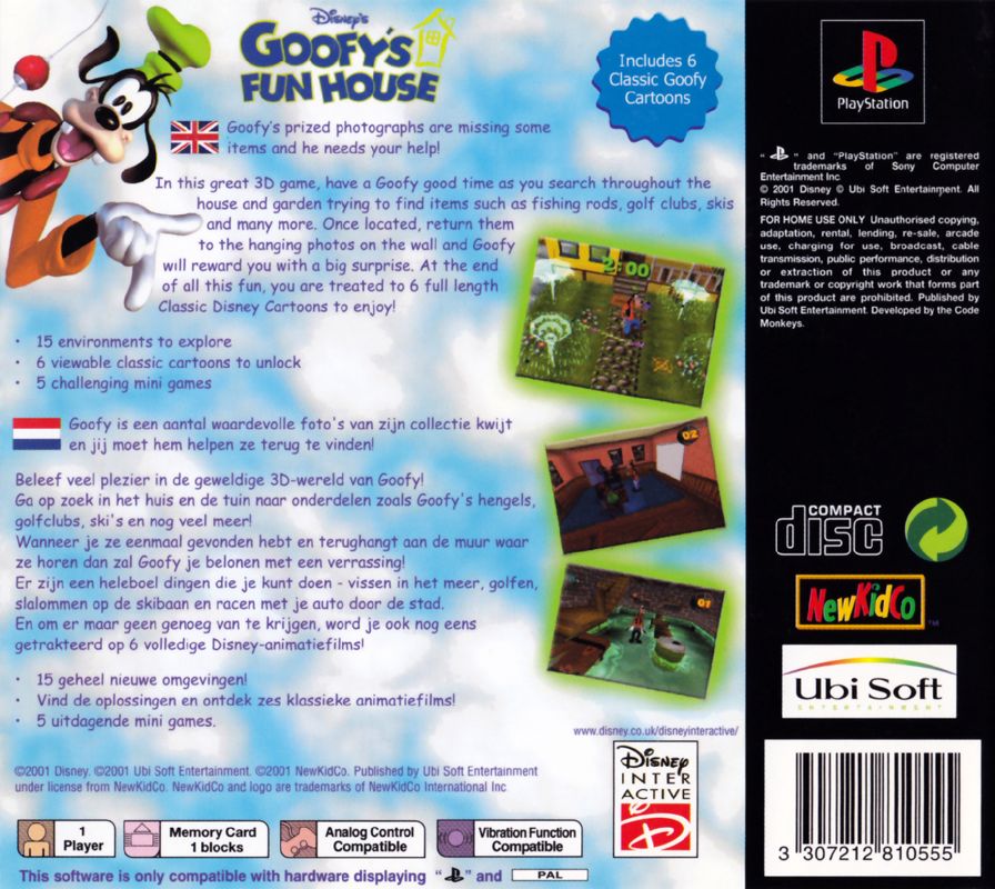 Disney's Goofy's Fun House cover or packaging material - MobyGames