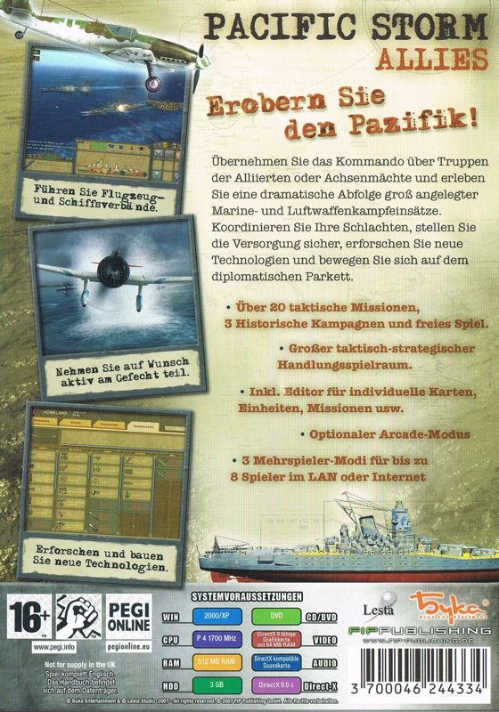 Pacific Storm: Allies cover or packaging material - MobyGames