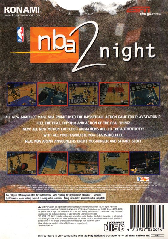 ESPN NBA 2Night cover or packaging material - MobyGames