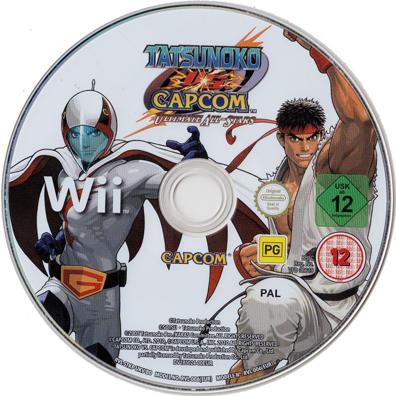 Tatsunoko vs. Capcom: Ultimate All-Stars cover or packaging material ...